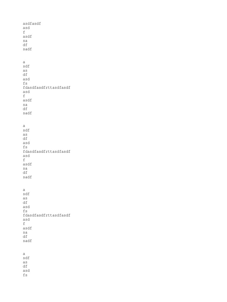 Nonsensical String of Random Text | PDF
