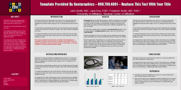 PPT Genigraphics Poster Template 24x48C | Typefaces | Arial