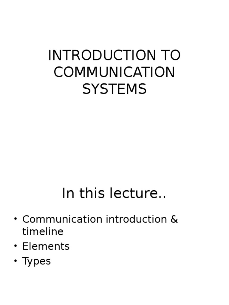 Introduction To Communication Systems | PDF | Computers