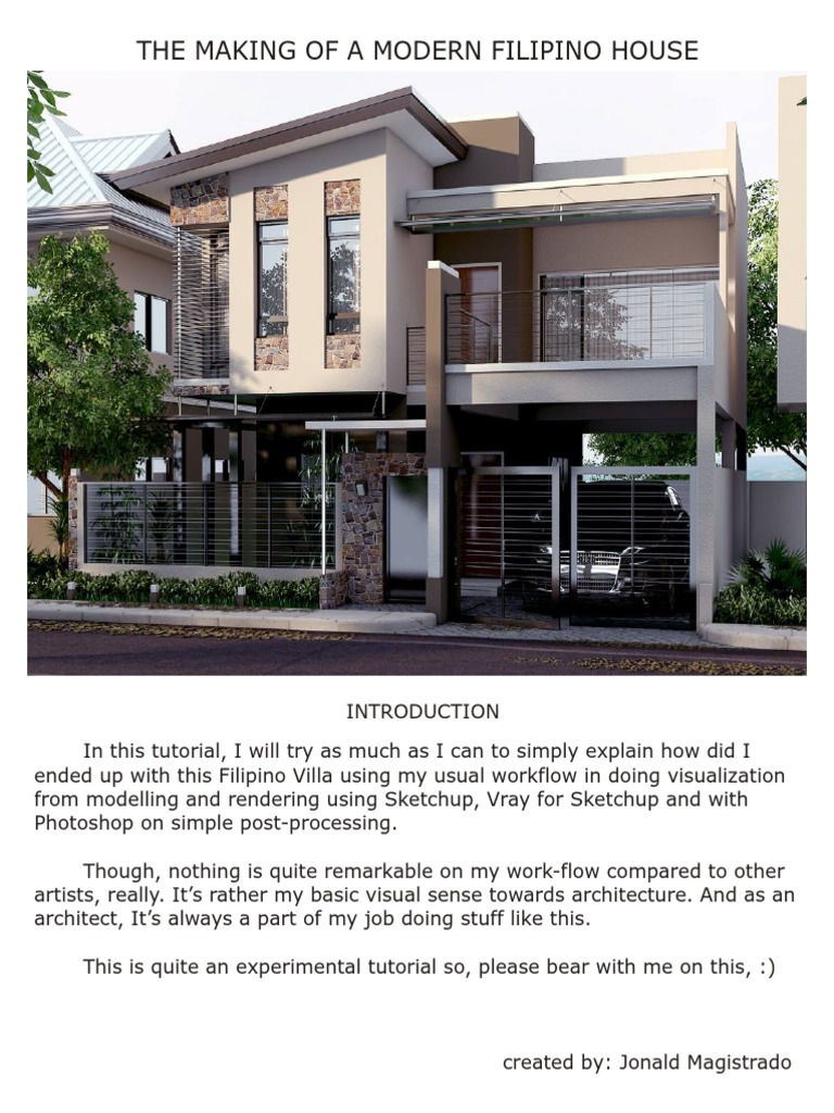 Crafting a Modern Filipino House | PDF | Texture Mapping | Rendering ...