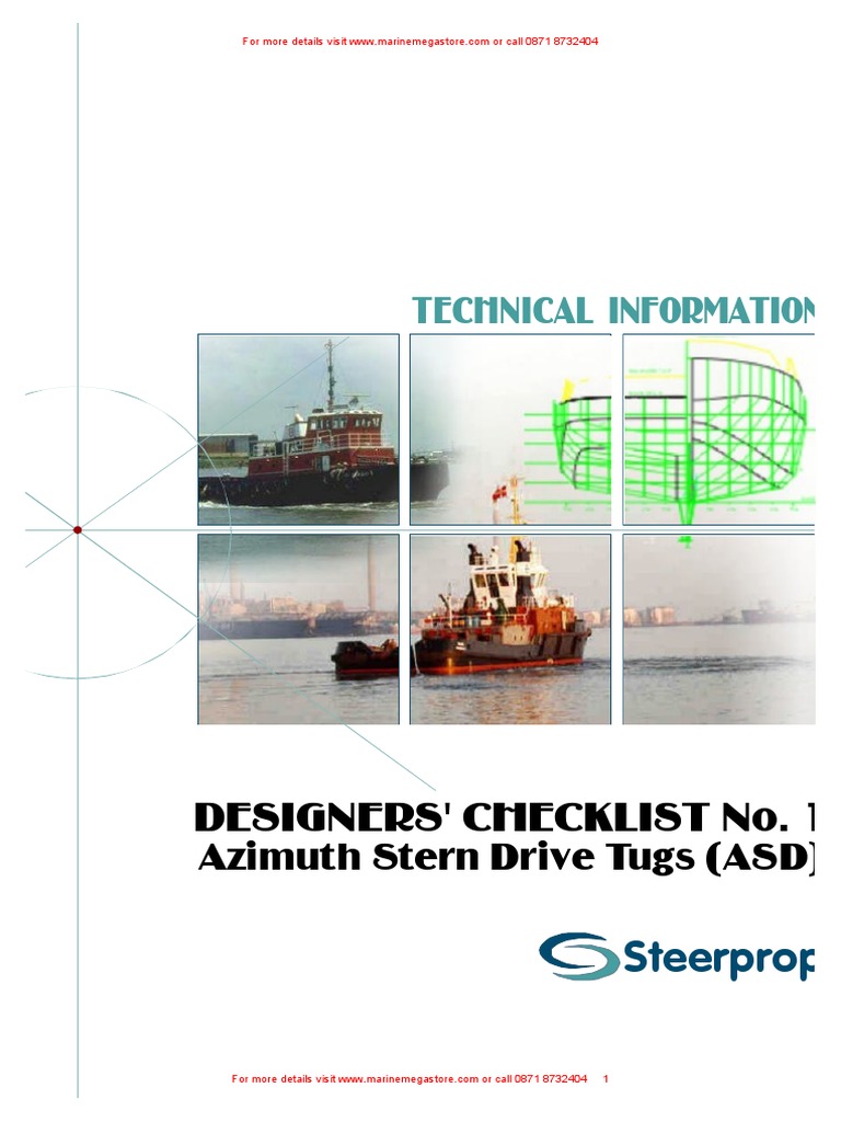 Designer Checklist For ASD Tug | PDF | Tugboat | Stern