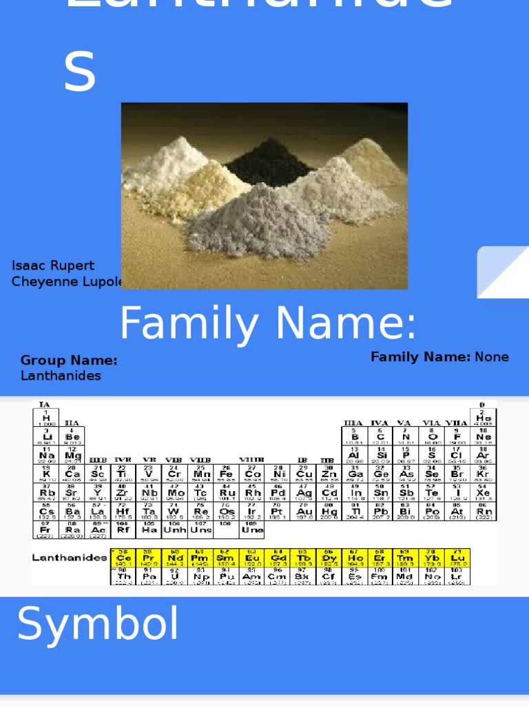 Lanthanides Powerpoint Science | PDF | Lanthanide | Metals