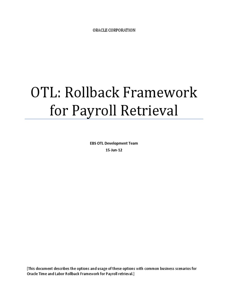 OTL Rollback For Payroll PDF | PDF | Parameter (Computer Programming) | Application Programming ...