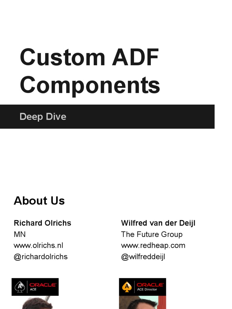 Custom ADF Component | PDF | Java Server Faces | Dynamic Web Page