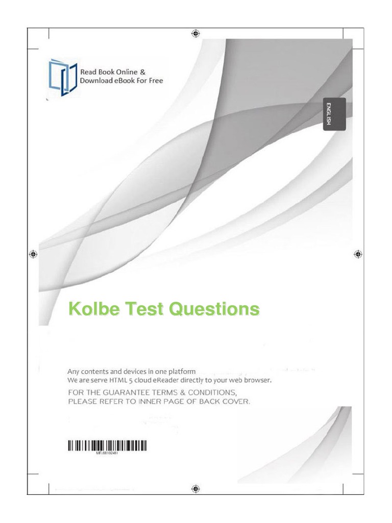 Kolbe Test Questions | PDF | E Books | Books