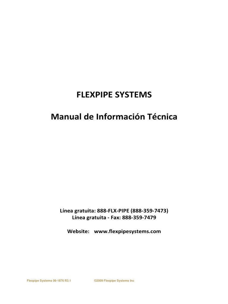 Manual Técnico-FLEXPIPE SYSTEMS | PDF | Tubería (transporte de fluidos) | Soldadura