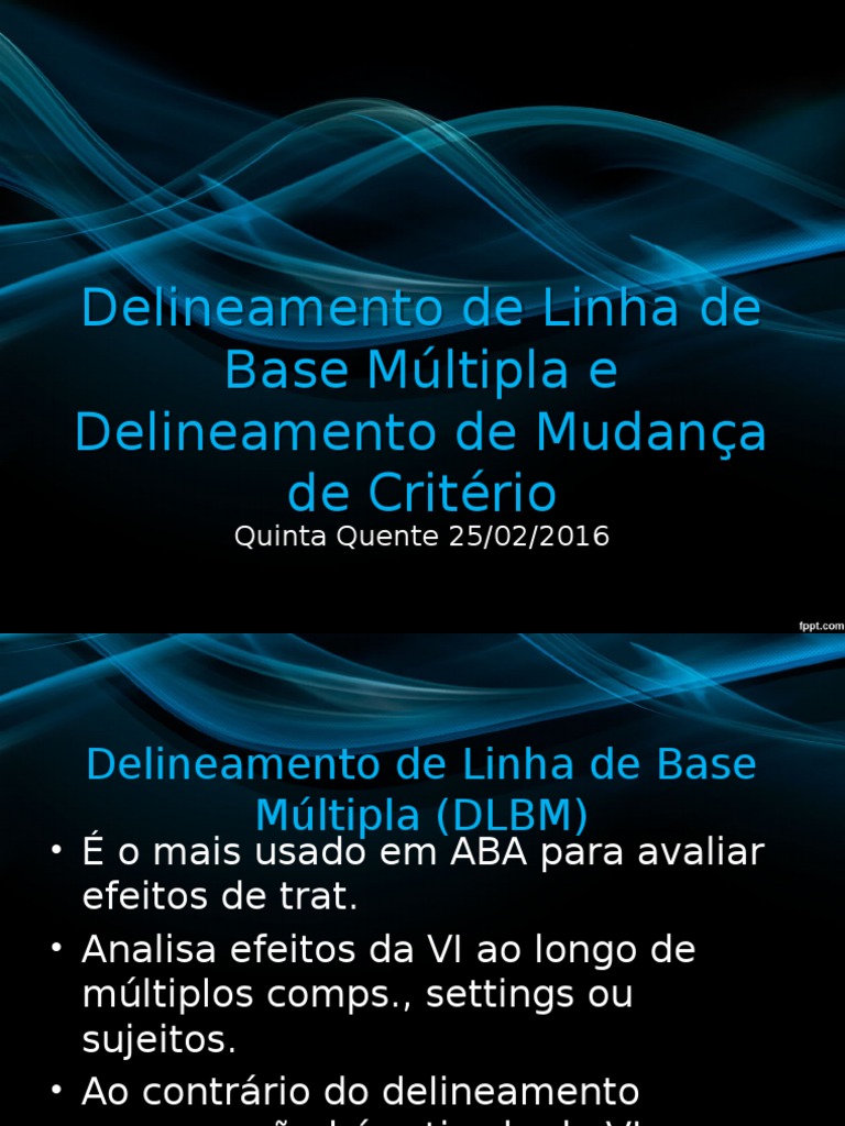 Delineamento de Linha de Base Múltipla e Mudança de Critério | PDF ...
