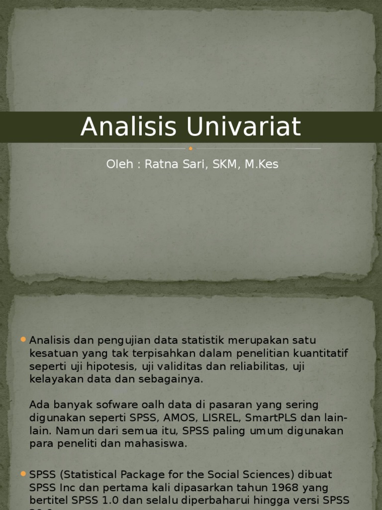 Analisis Univariat Statistik | PDF