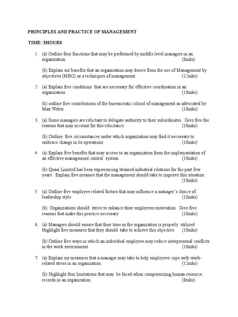 Management Principles and Practices Guide | PDF | Leadership ...