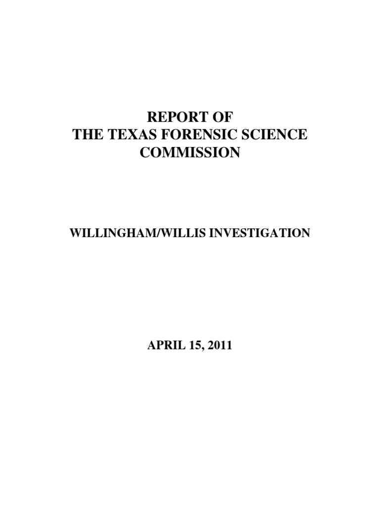 Report of The Texas Forensic Science Commission | Download Free PDF ...