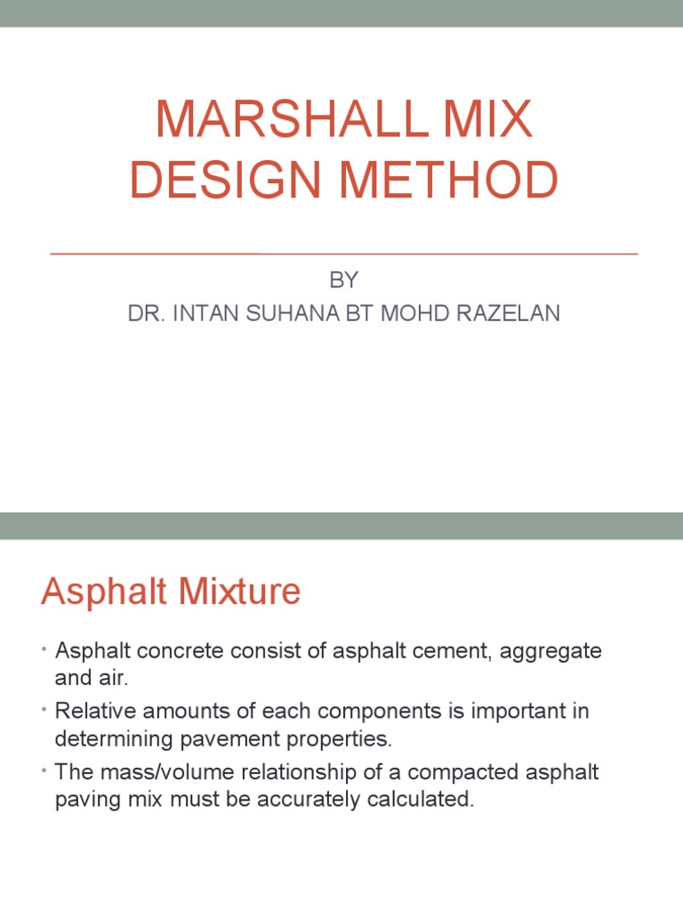 Density Analysis and Marshall Mix Method | PDF | Road Surface | Density