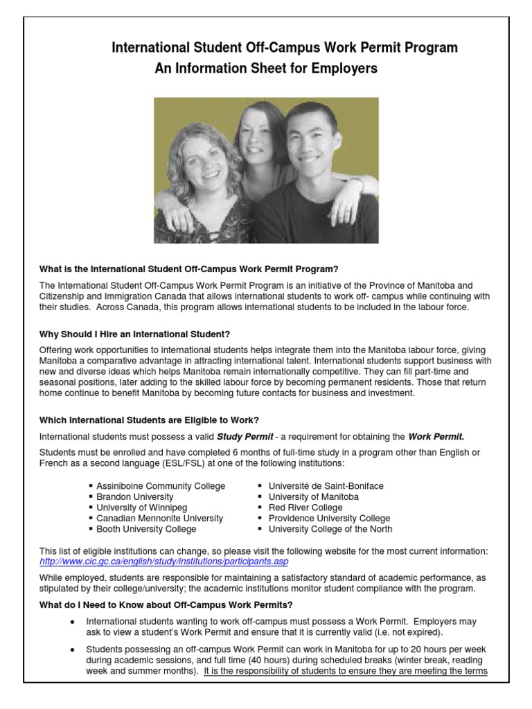 Red River OCWPEmployerInfoSheet | PDF | International Student | Employment