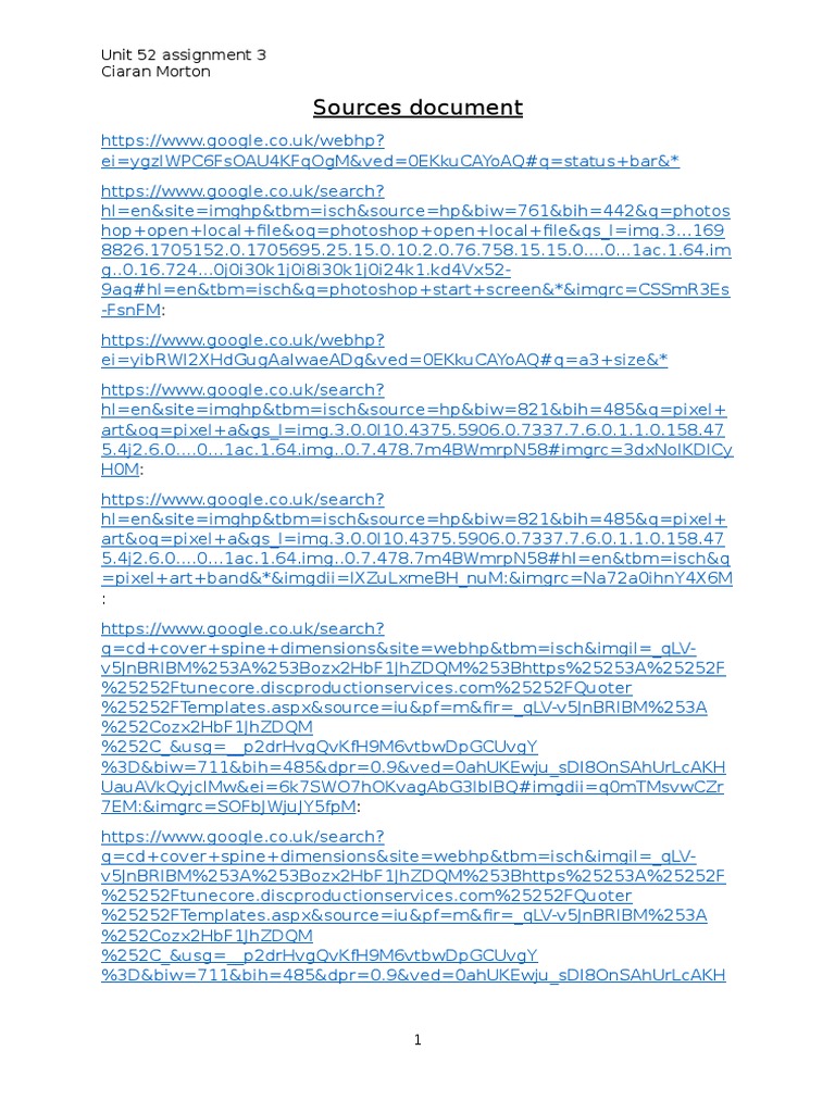 Sources Document | PDF