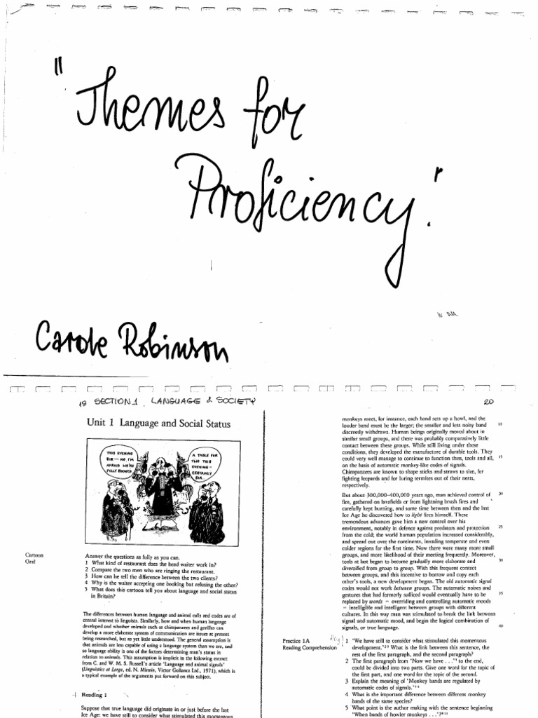 Themes For Proficiency - Carol Robinson | PDF