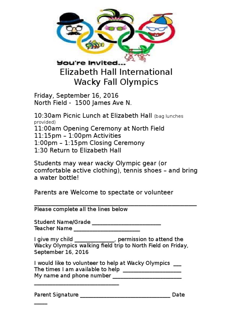 Wacky Olympics Flyer | PDF