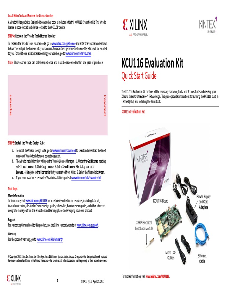 xtp471 Kcu116 Quickstart | PDF | Computer Architecture | Computer ...