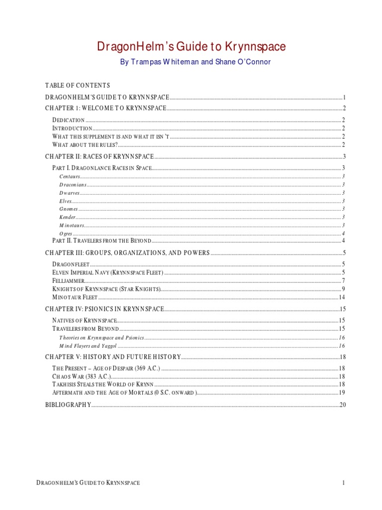 Krynn Space | PDF | Dragonlance | Gary Gygax Games