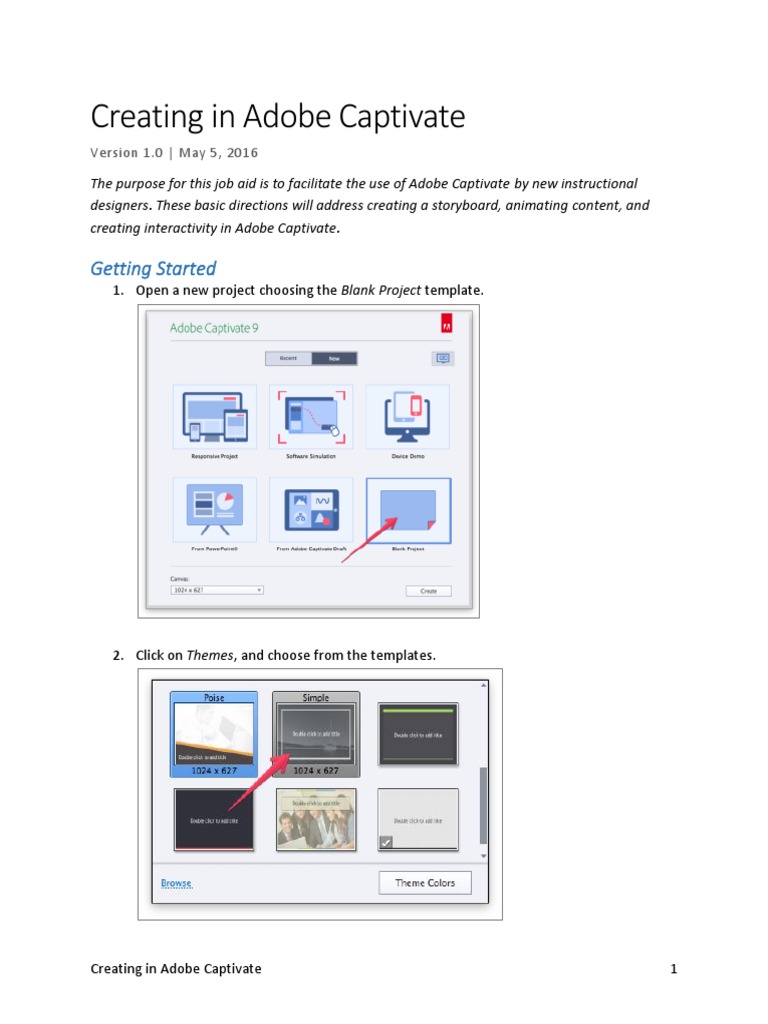 Creating With Adobe Captivate | PDF