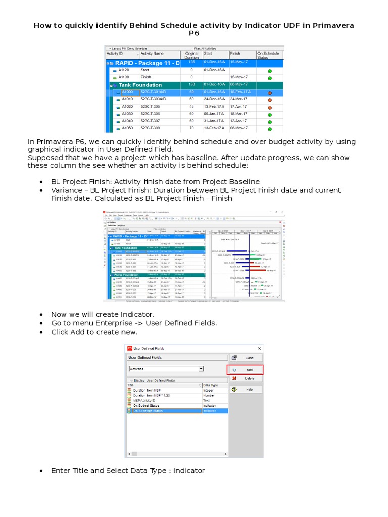 How To Quickly Identify Behind Schedule and Over Budget Activity by ...