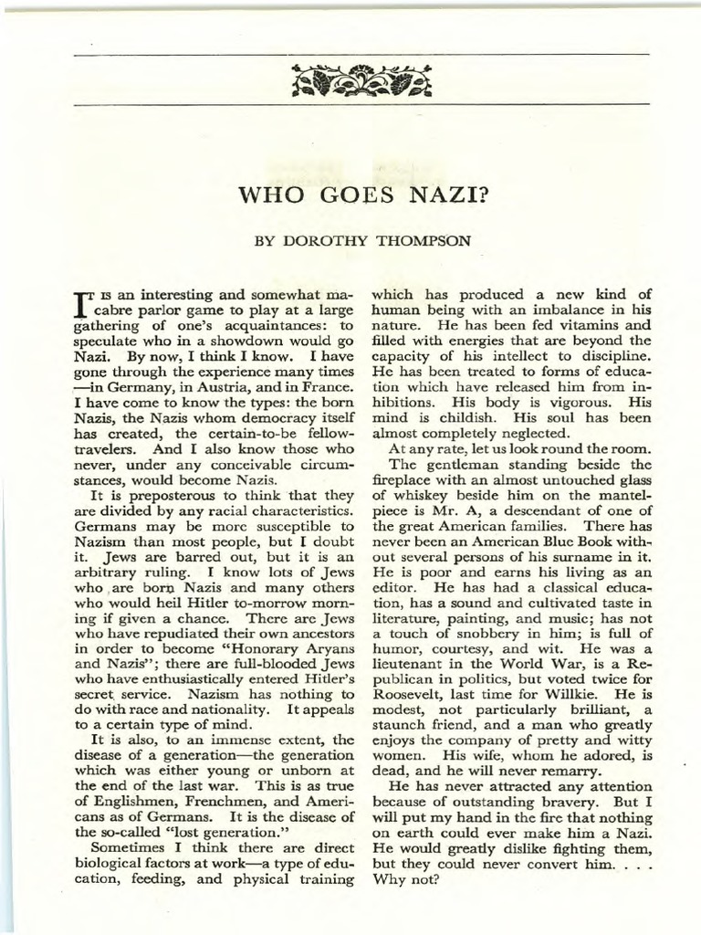 Who Goes Nazi PDF | PDF | Nazism
