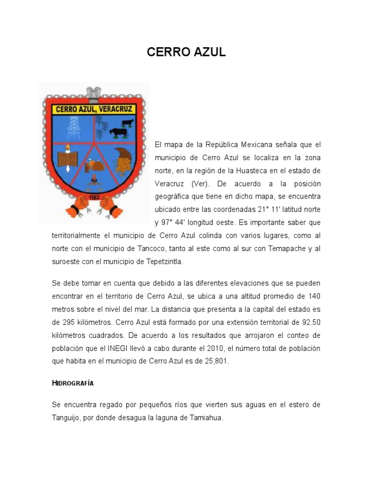 Cerro Azul Descripcion | PDF | Naturaleza