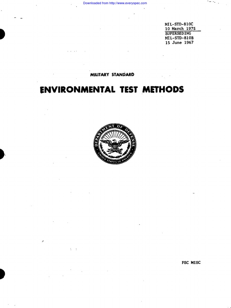 Mil STD 810c | PDF | Specification (Technical Standard) | Helicopter