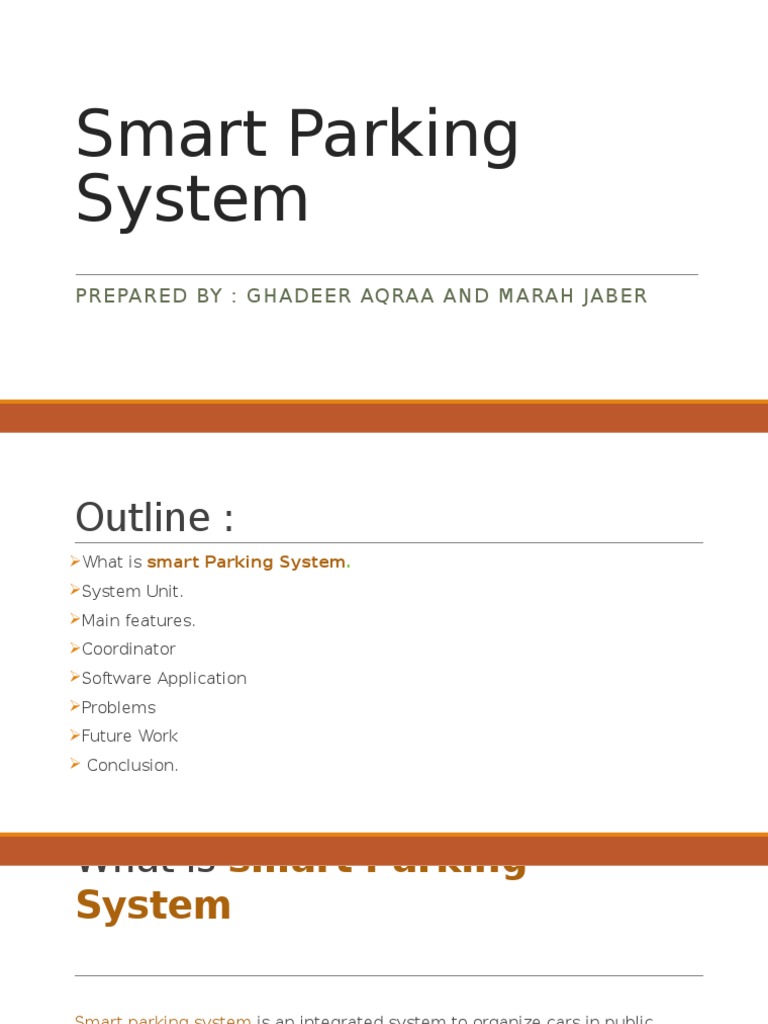 Smart Parking System Overview and Features | PDF | Arduino | Computer ...