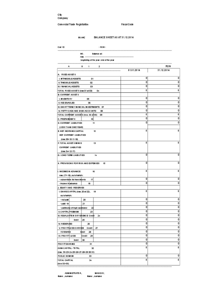 Local GAAP Balance Sheet Profit and Loss | Expense | Revenue