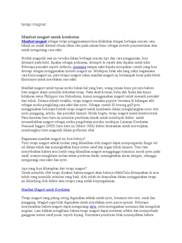 Terapi Magnet | PDF