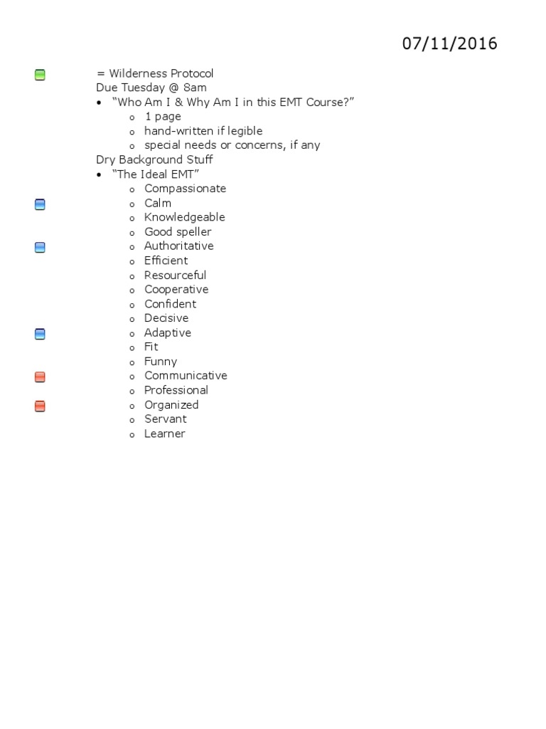 EMT Course Notes | PDF | Emergency Medical Services | Shock (Circulatory)
