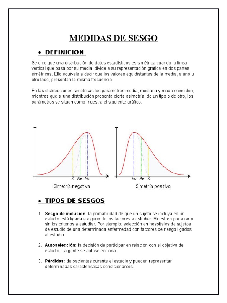 Medidas de Sesgo | Oblicuidad | Enseñanza de matemática