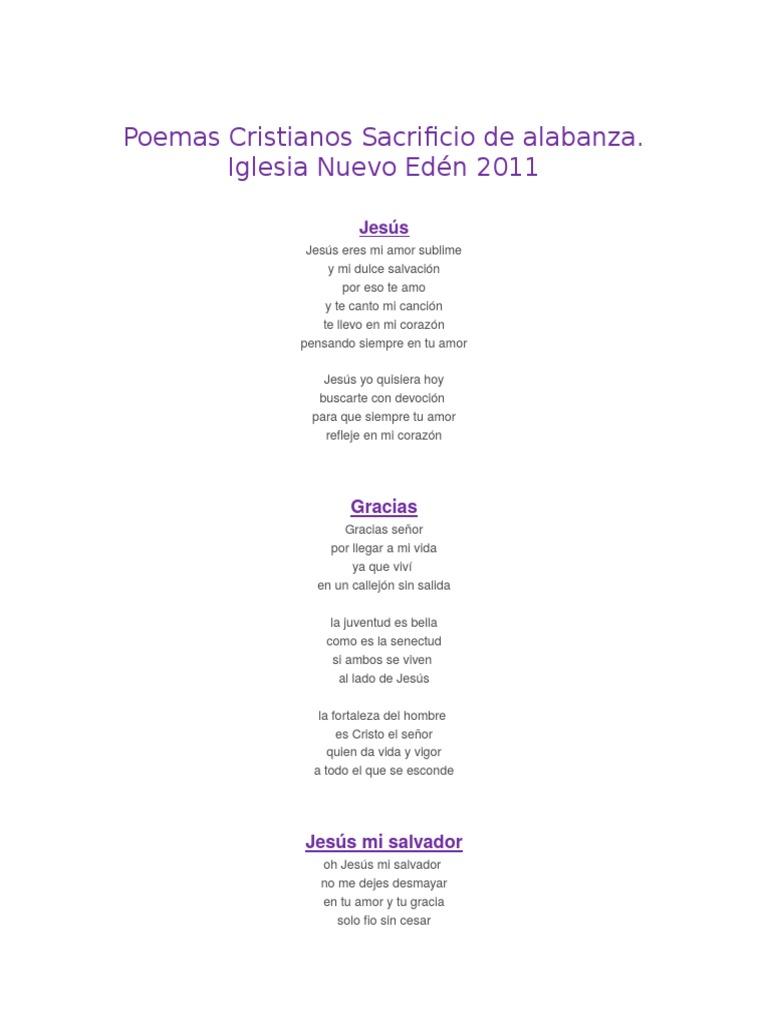 Poemas Religiosos Para Imprimir Gratis Poemas Catolicos