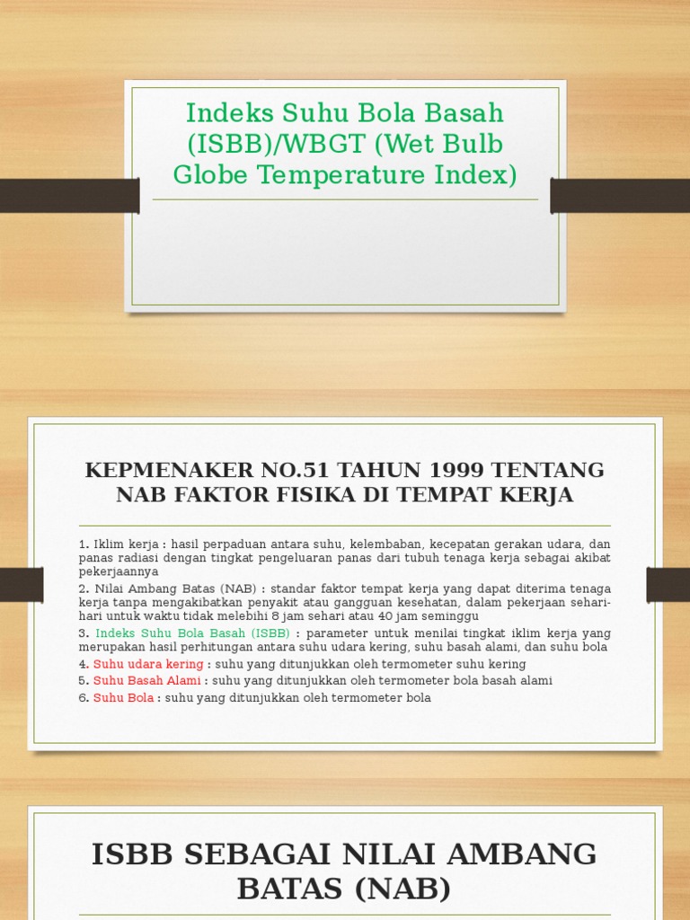 Indeks Suhu Bola Basah (ISBB) | PDF