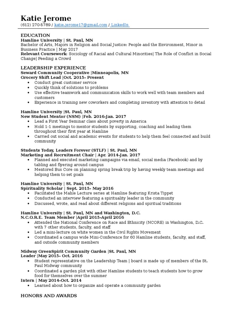 Working Resume Jerome | PDF | Leadership | Cognition