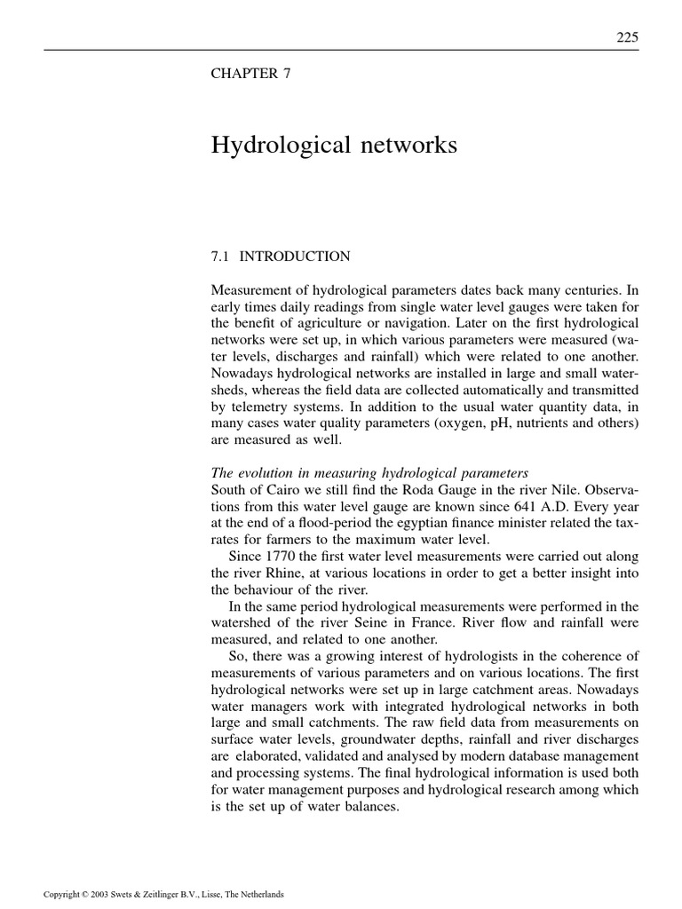 Bab 7 Hydrological Network | PDF | Hydrology | Water Resources