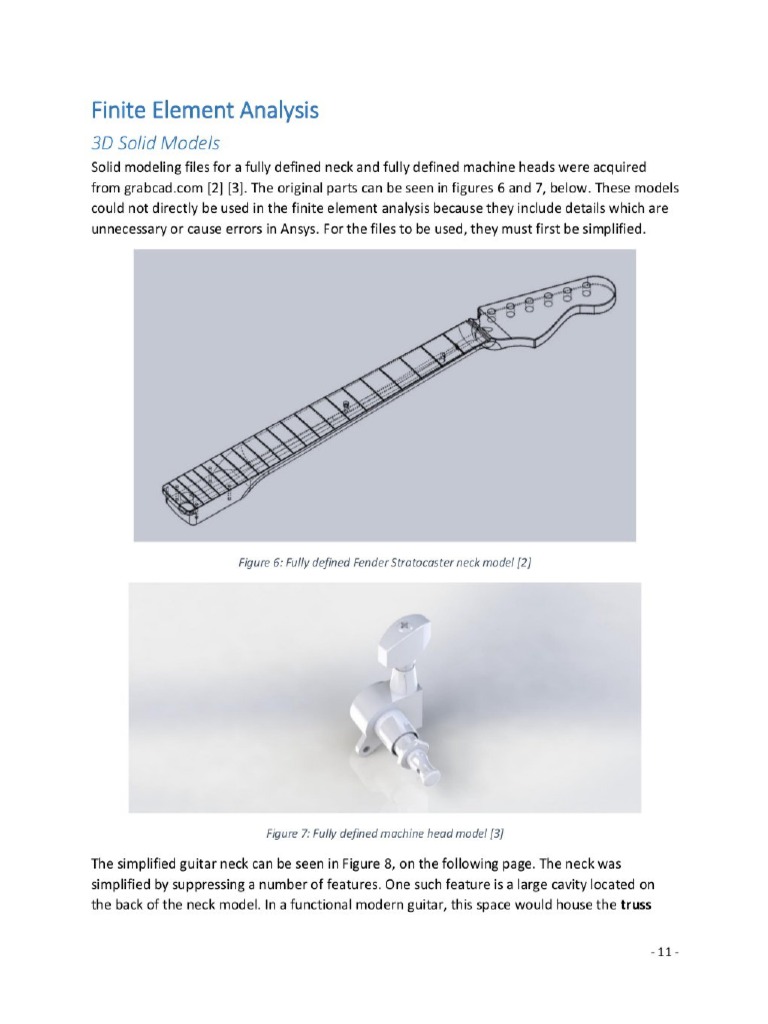 Fea of Guitar Neck PDF | PDF