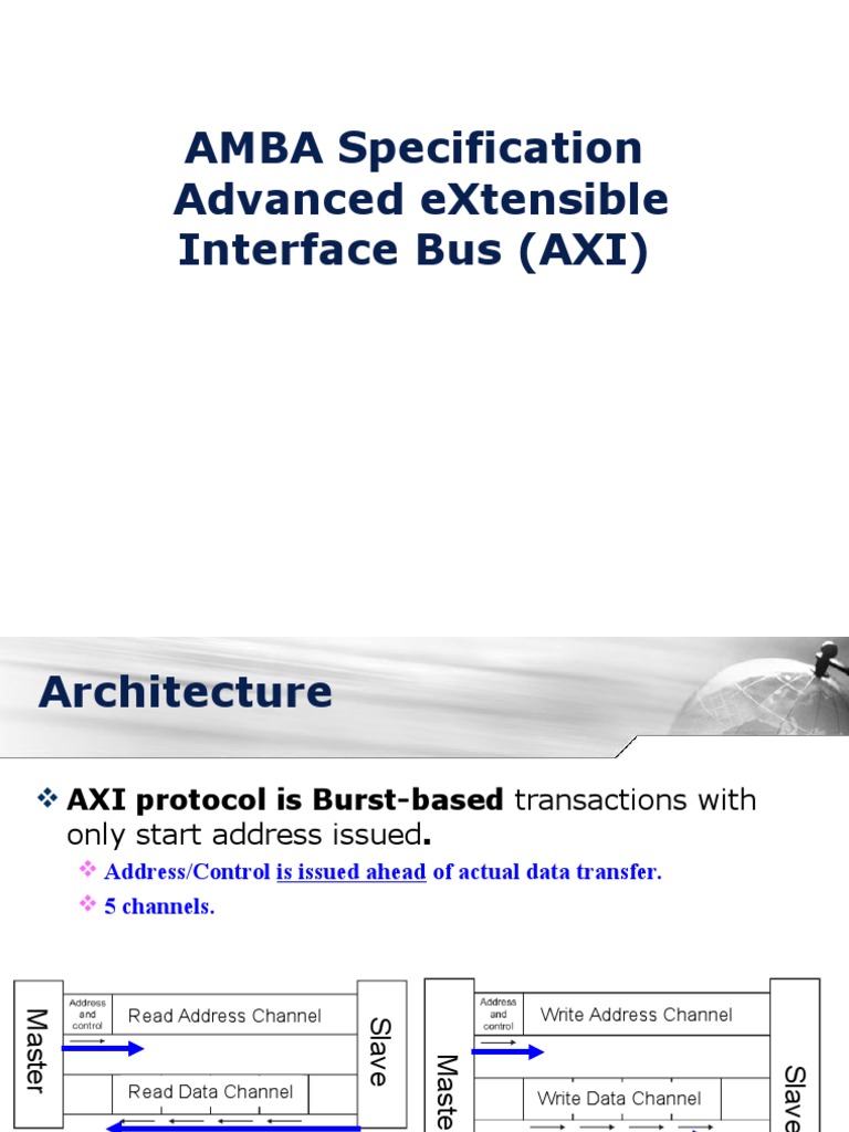Amba Specification Advanced Extensible Interface Bus (Axi) | PDF | 64 Bit Computing | Cpu Cache