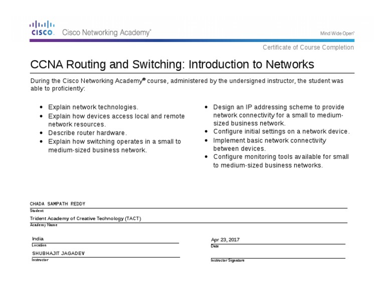 CCNA Routing and Switching: Introduction To Networks | PDF