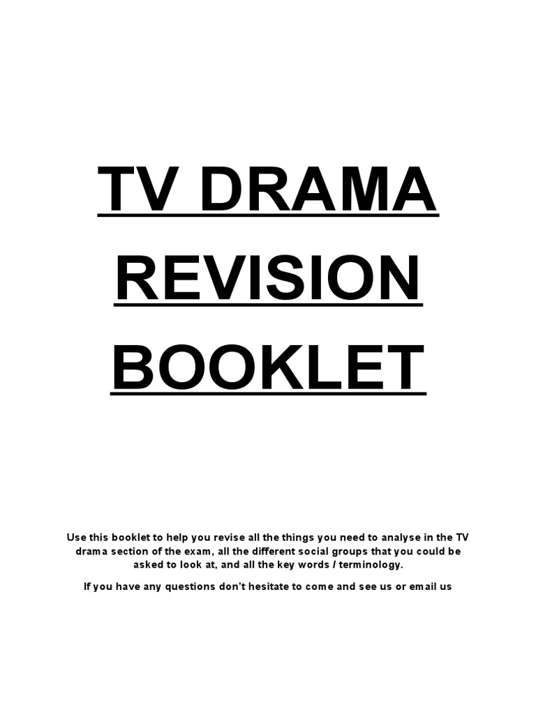 TV Drama Revision Guide | PDF | Gender Role | Homosexuality