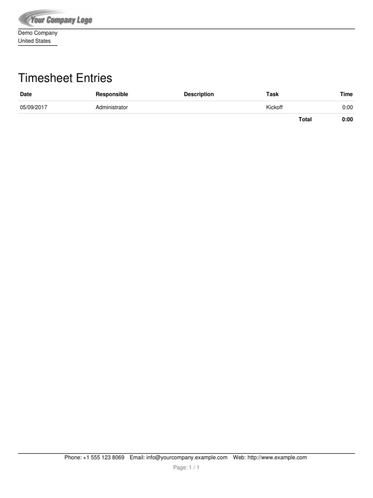 Timesheet Entries | PDF