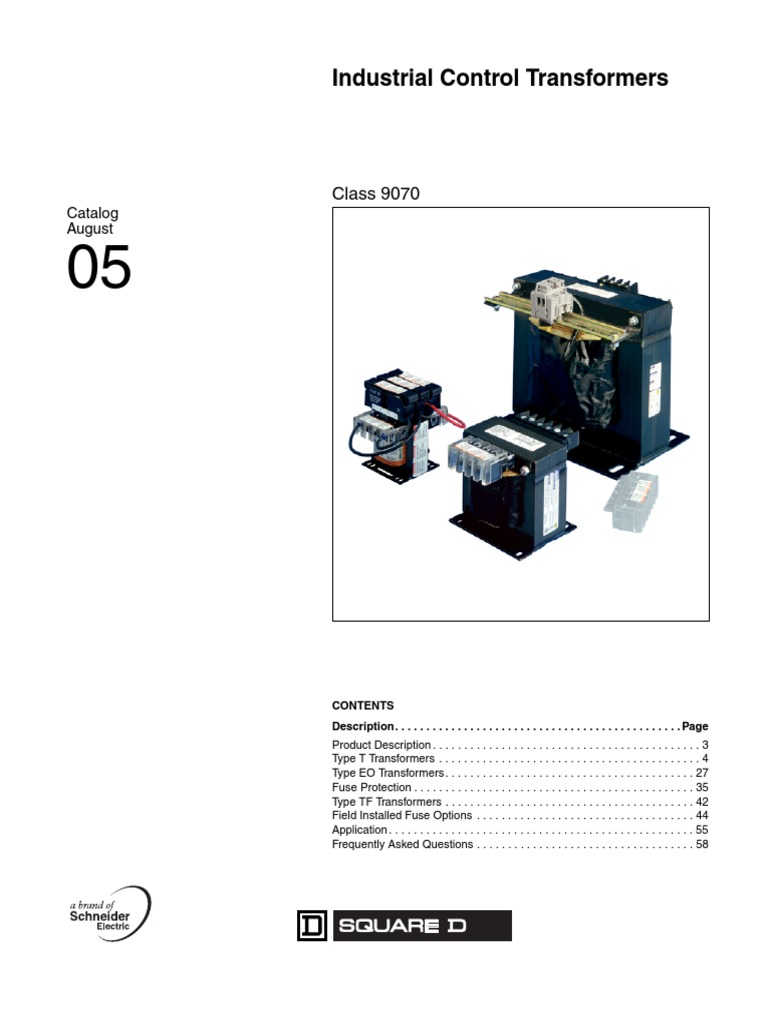 Industrial Control Transformers Catalog2005 | PDF | Fuse (Electrical ...