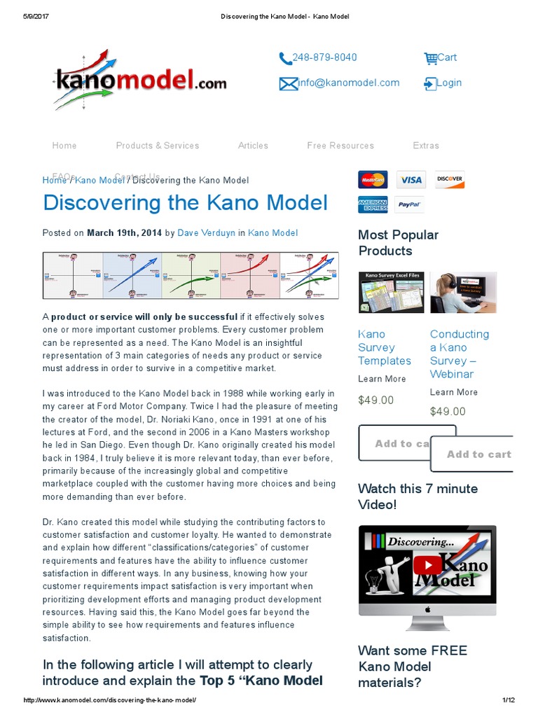 Discovering The Kano Model - Kano Model | PDF