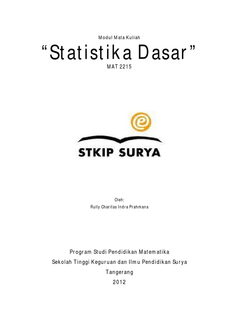 Modul Statistika Dasar 2012 1 PDF | PDF