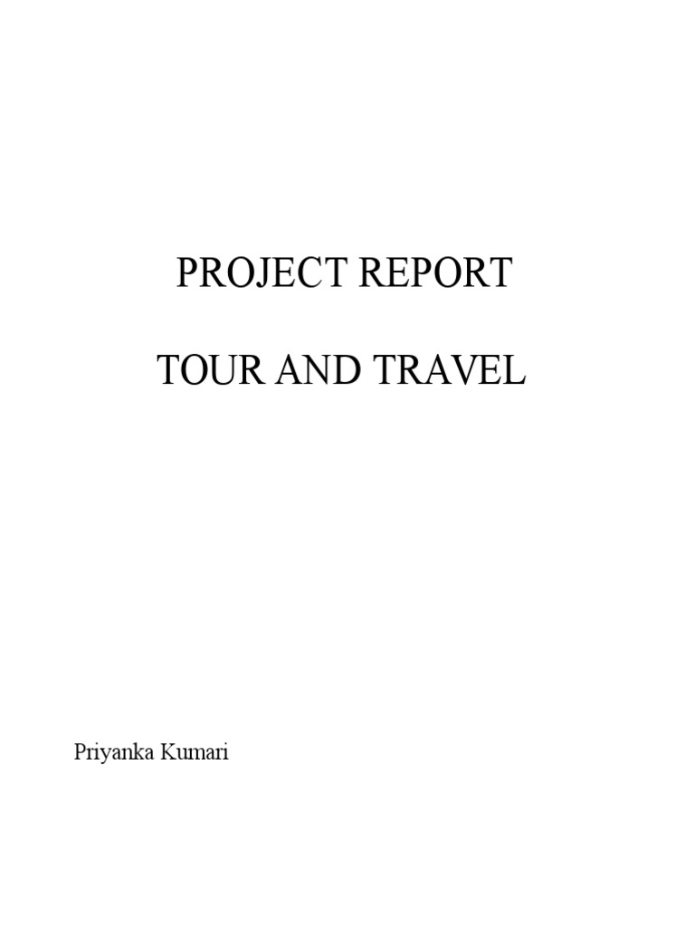Project Report Tour and Travel | Download Free PDF | Web Development ...