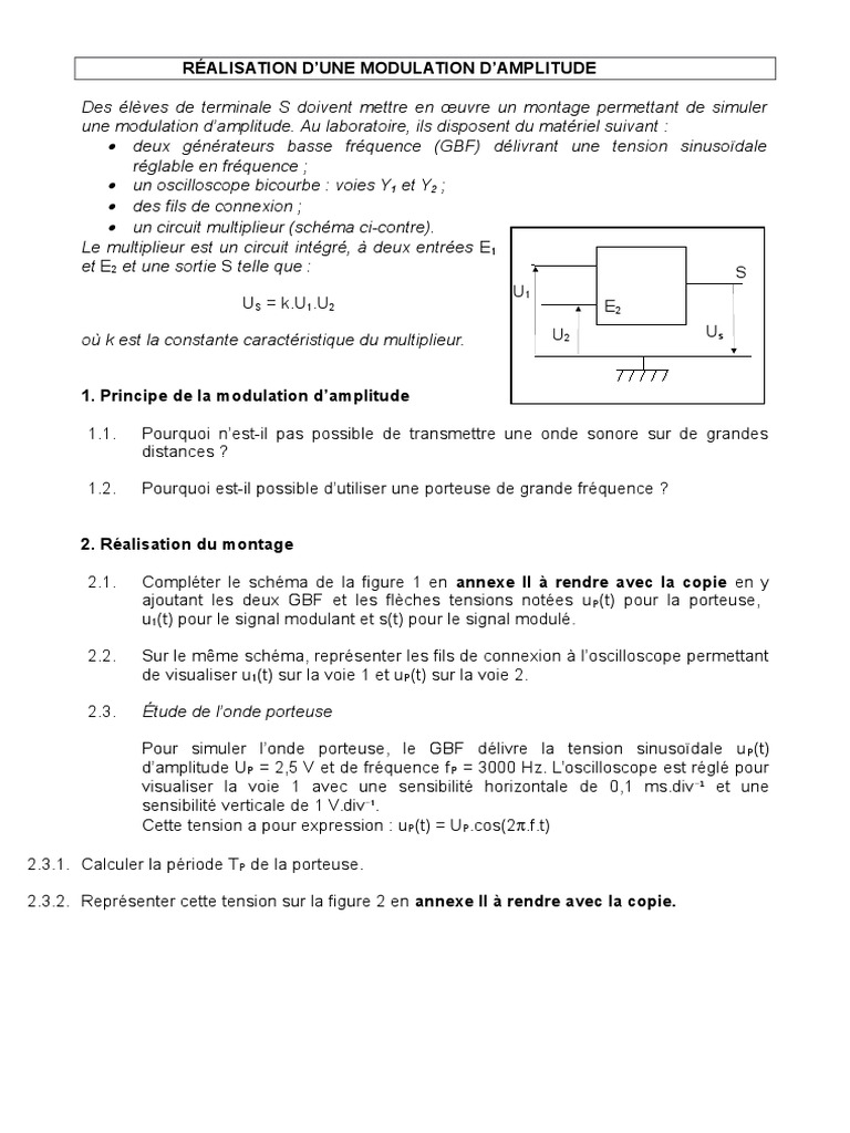 Modulation D'amplitude | PDF | Modulation | Fréquence