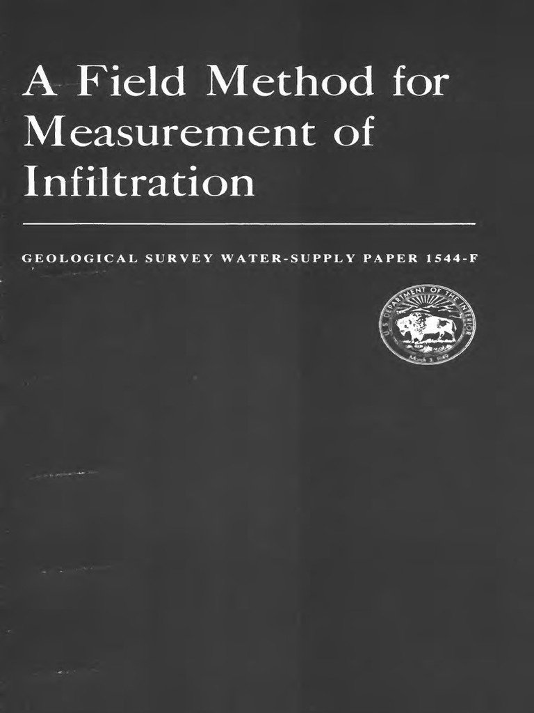 A Field Method For Measurement of Infiltration PDF | PDF | Soil | Hydrology