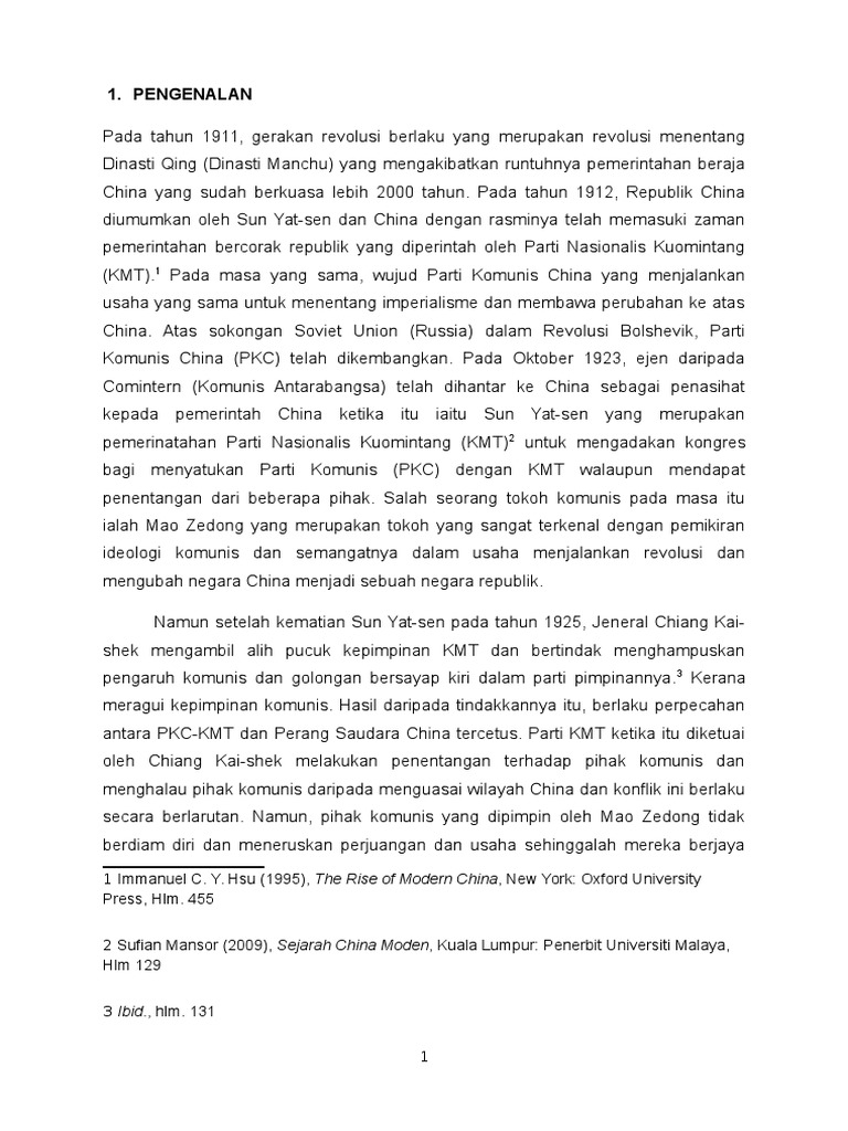 Tugasan Individu MAO ZEDONG | PDF