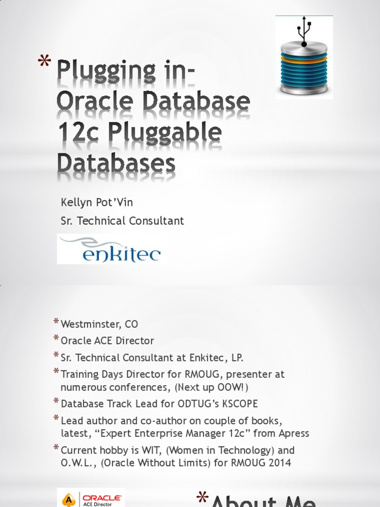 Kellyn Pot'Vin Sr. Technical Consultant | PDF | Oracle Database | Databases