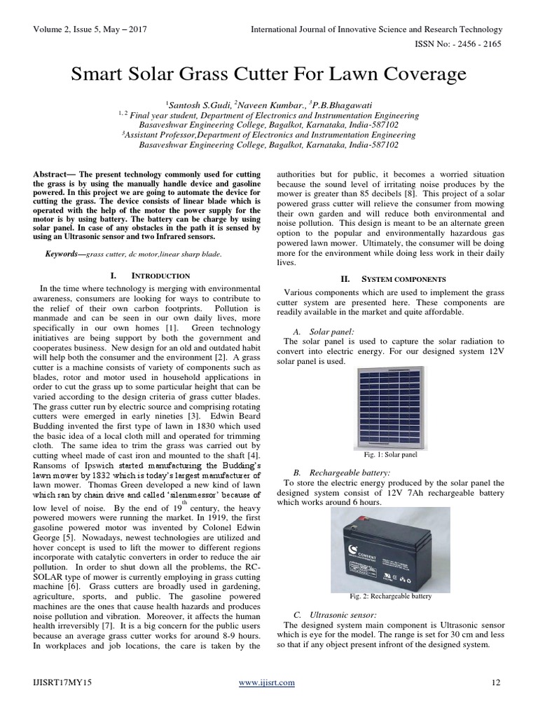 Smart Solar Grass Cutter for Lawn Coverage | Lawn Mower | Lawn
