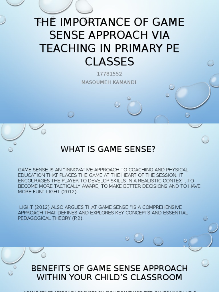 Game Sense Approach | PDF | Physical Education | Teachers